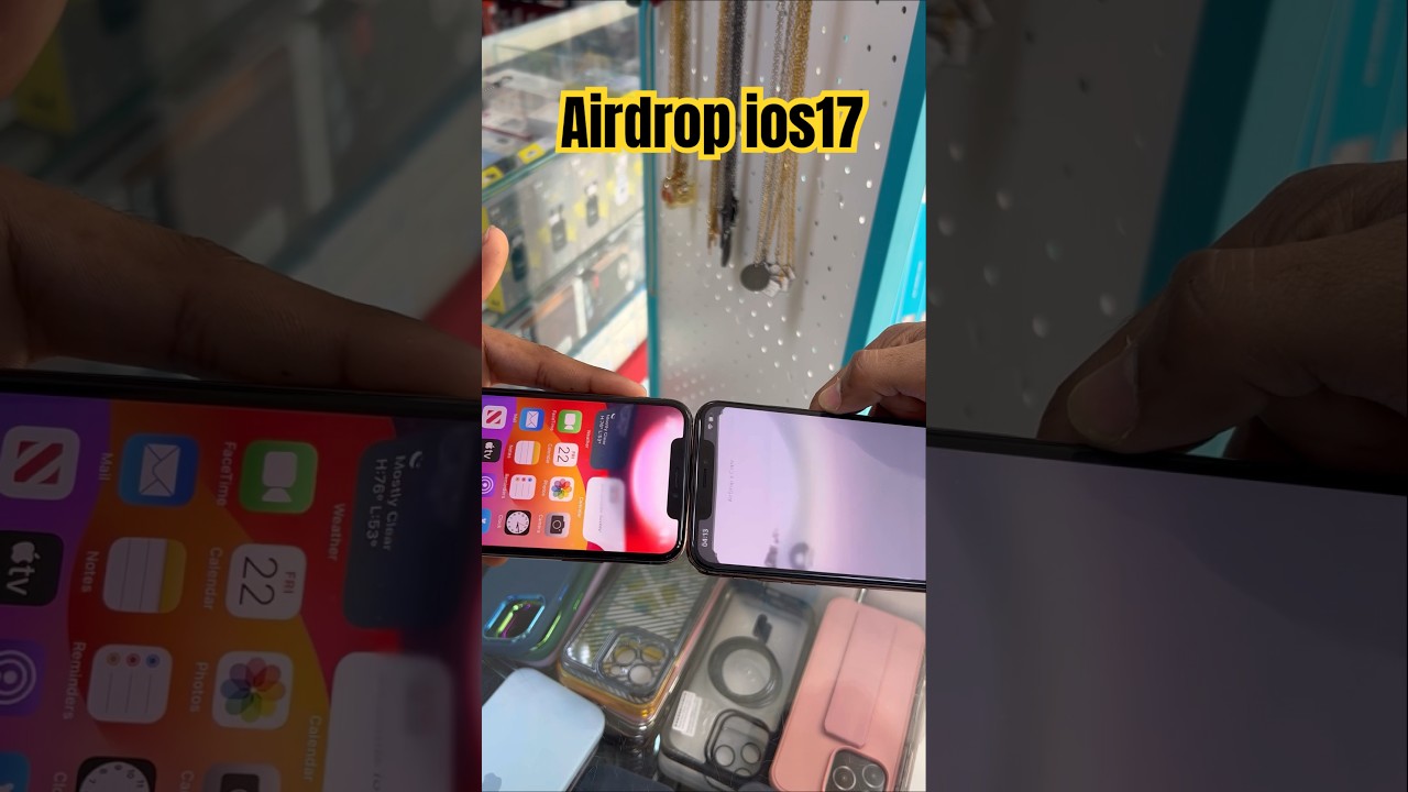 AIRDROP TEST IN IOS17👌#smooth #perfect #iphone #ios17 - YouTube