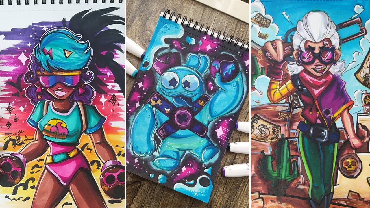 30 Brawl Stars Painting | Squeak, Coco Rosa, Belle and More - YouTube