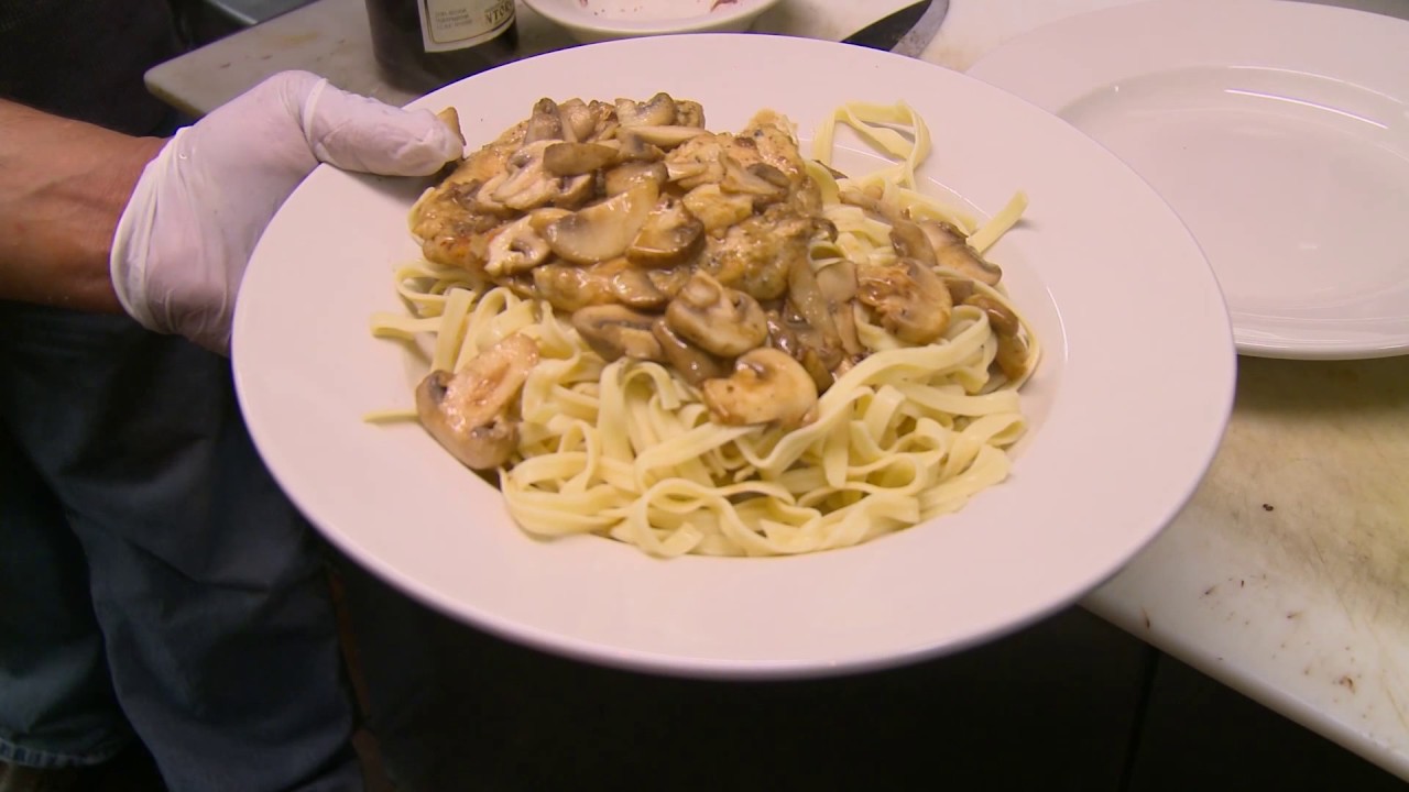 Chicken Marsala Flambe - Perry's Pizza And Catering - YouTube