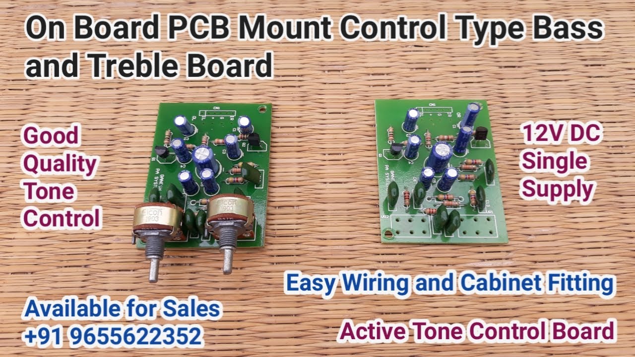 Transistor Bass and Treble Board | 12V Active Tone Control Board | PCB ...