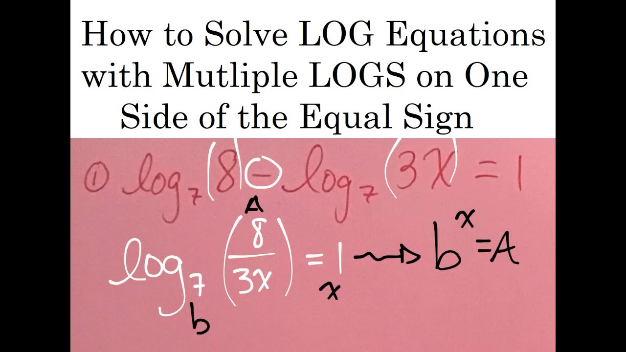 How to Condense and Solve LOG Equations - YouTube