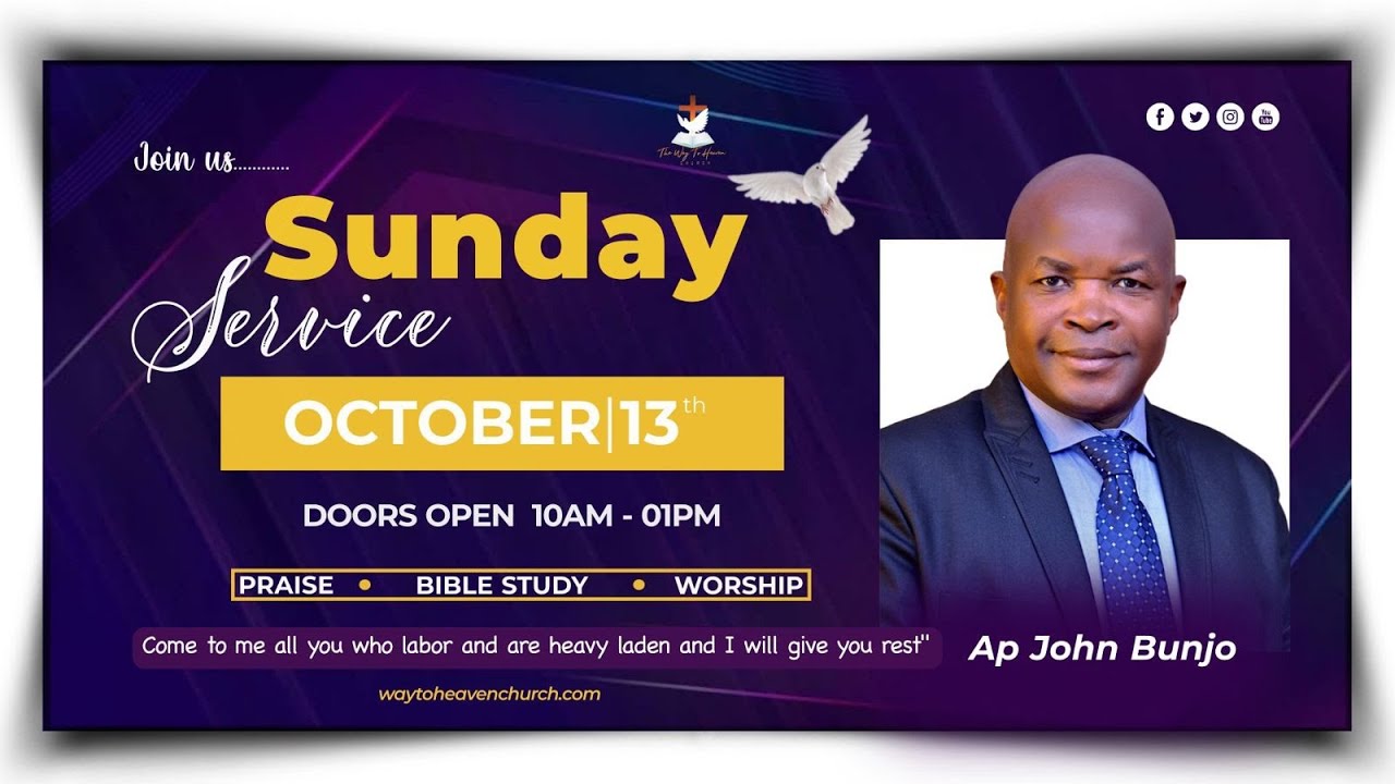 Sunday Service - 13th Oct 2024 | Apostle John Bunjo - YouTube