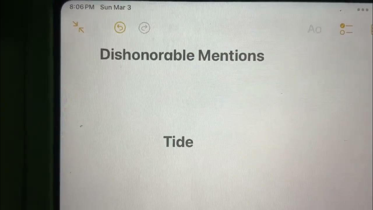 Tide is a dishonorable mention - YouTube
