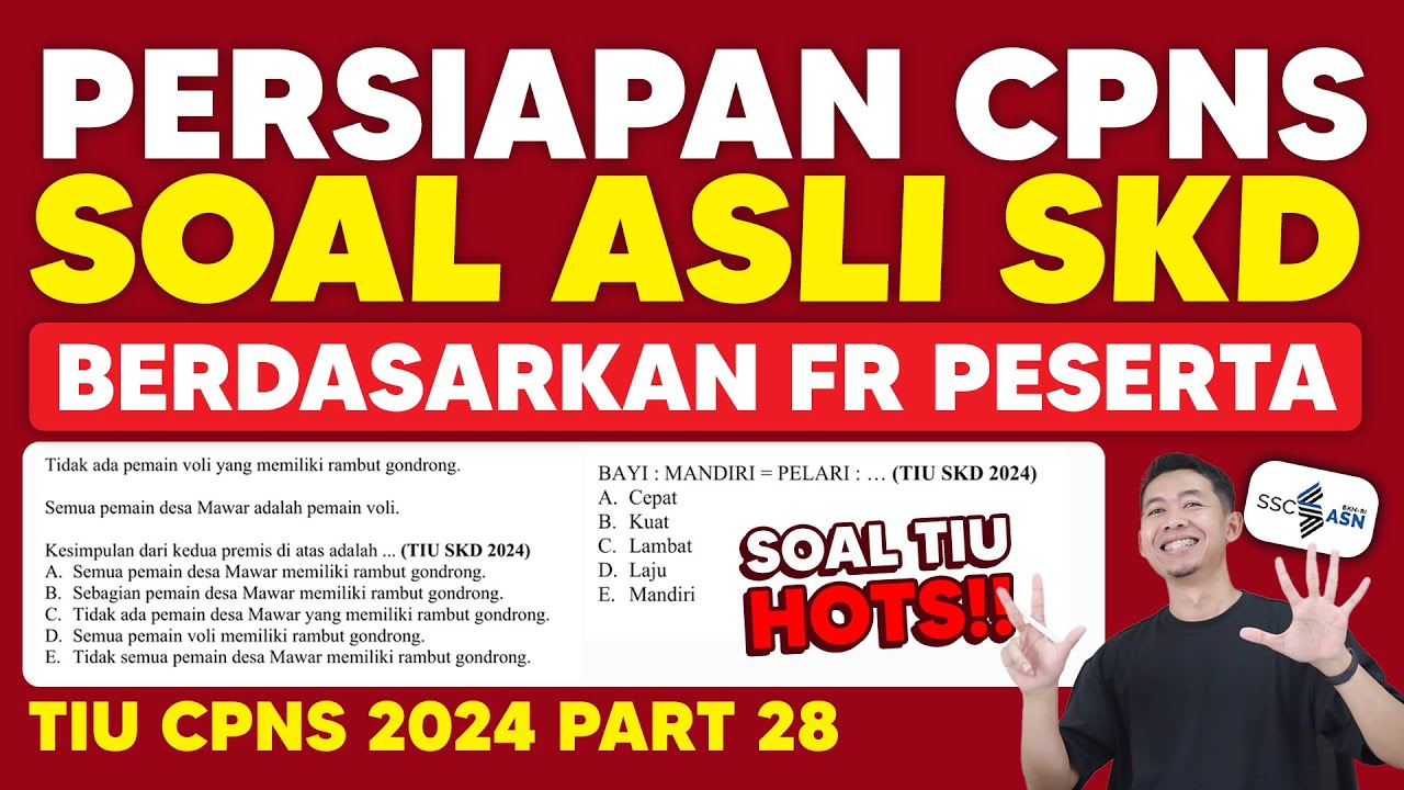 SOAL CPNS 2024 | SOAL ASLI TIU SKD 2024 - YouTube
