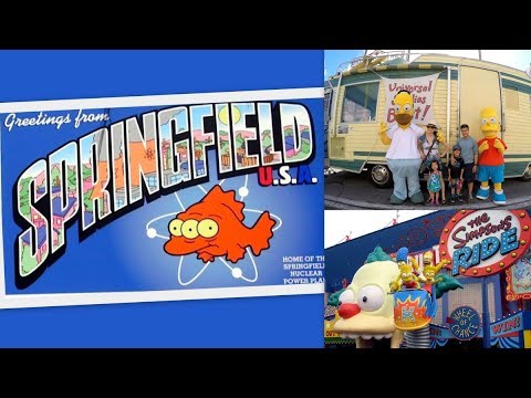 Meeting HOMER & BART SIMPSON || SPRINGFIELD THE SIMPSONS PARK TOUR at ...