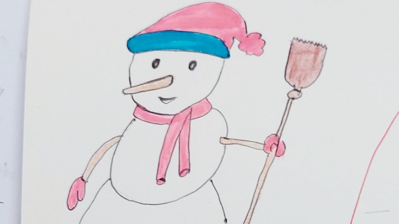 arrogant snowman ⛄️ 😁 ||easy drawing for kids || coloring || painting ...