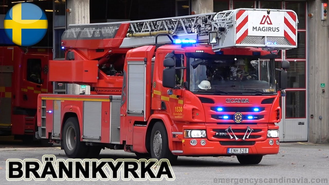 Stockholm Fire Department 1510, 1530 responding to a call [SE | 10.2020 ...