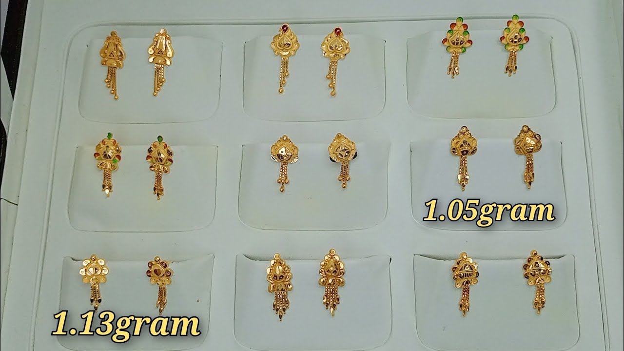 Luxury Light Weight Gold Earrings Jhala Design || Jhala Ka Design Sone ...