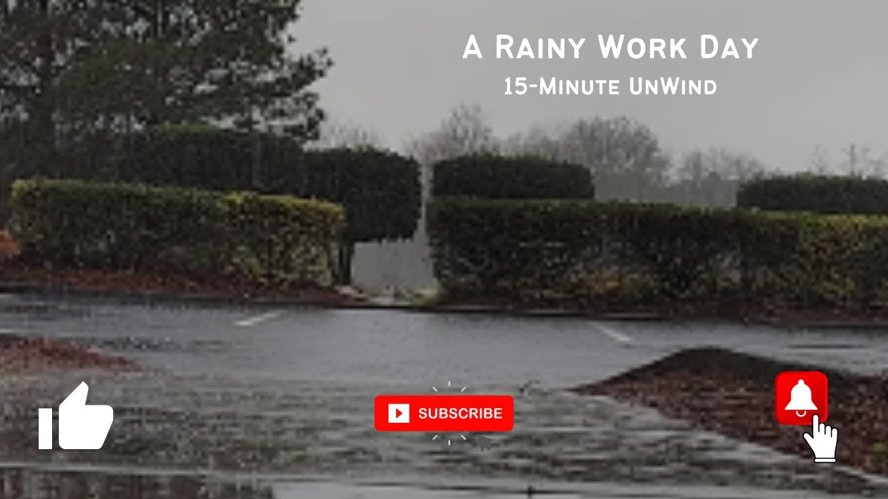 A Rainy Day at Work: Rain noises and traffic sounds for relaxing. - YouTube