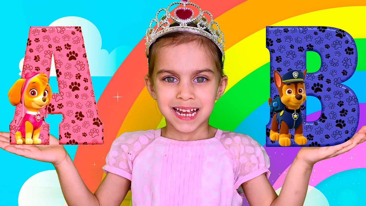 Miss Adeline Show Learns English Alphabet - YouTube