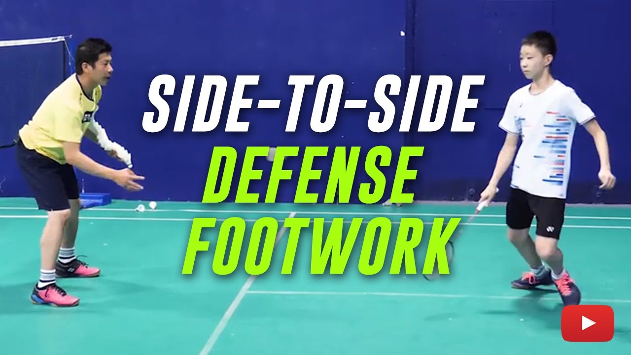 Badminton Side-to-Side Defense Footwork - Coach Efendi Wijaya (Subtitle ...