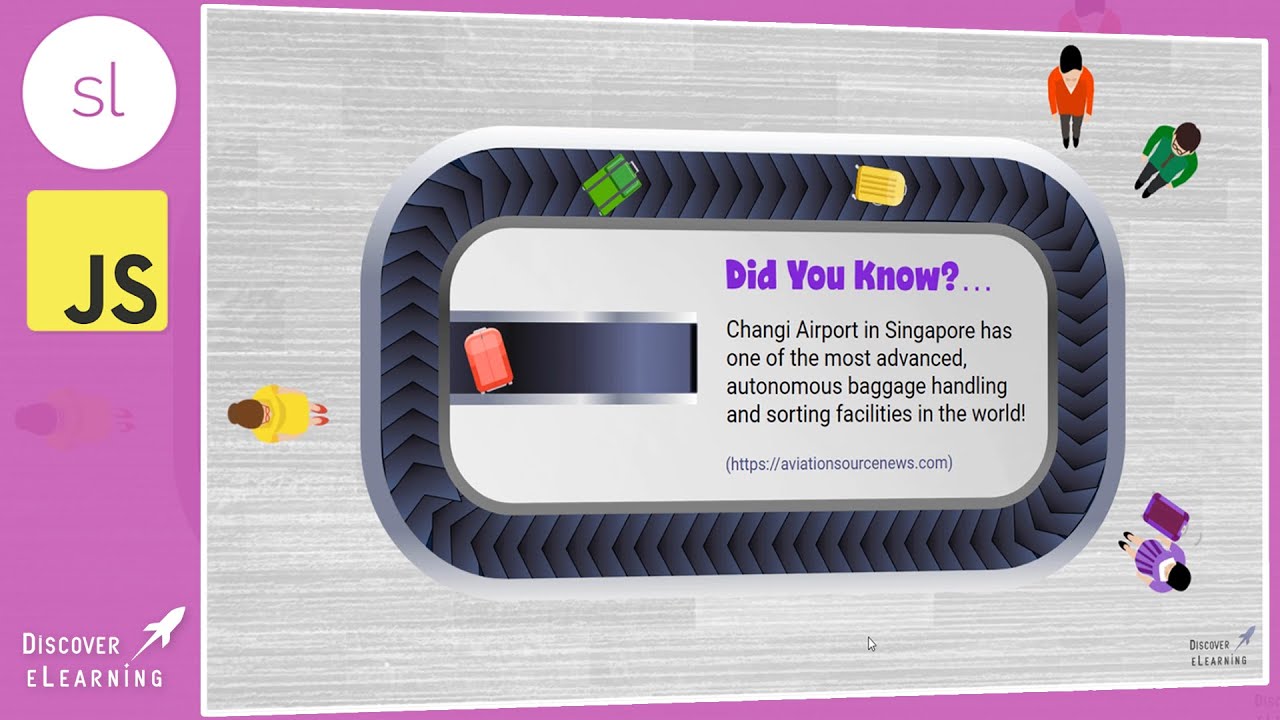 Interactive Airport Luggage Carousel! eLearning Experience Built Using Articulate Storyline 360 ...