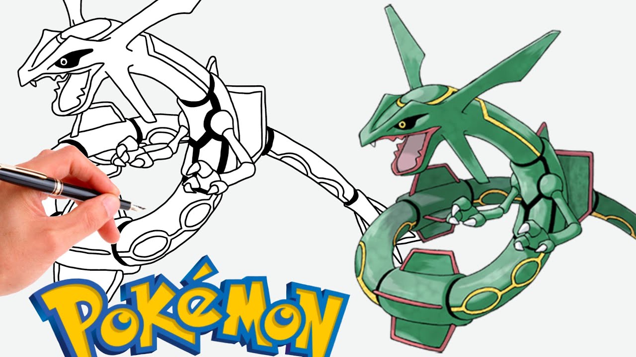 Cómo dibujar RAYQUAZA POKEMON #384 | Generación 3 - YouTube
