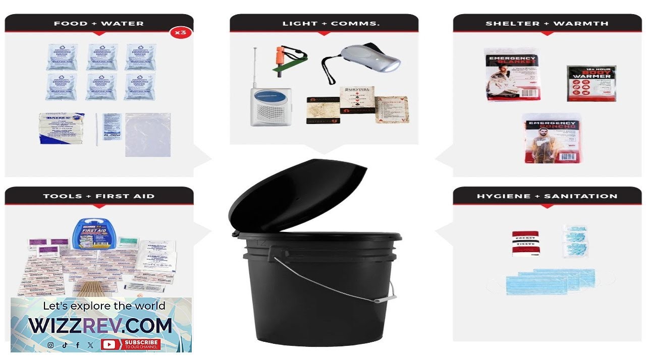 3 Person Necessity Survival Kit Bucket and Lid eBay - YouTube