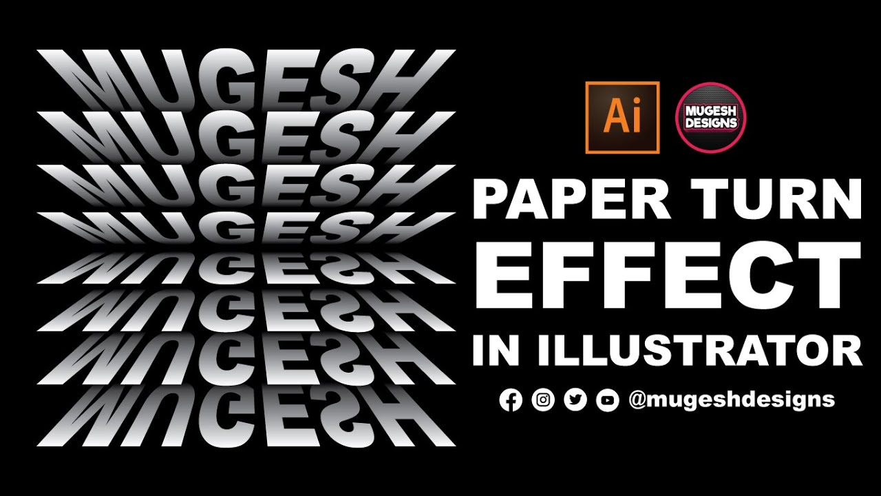 Paper Turn Effect in illustrator - YouTube