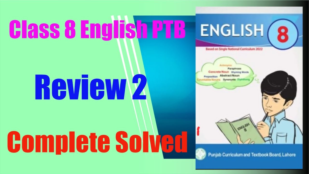 Lesson No. 8 | Settling the Quarrel |Review 2 | English Class 8 ...