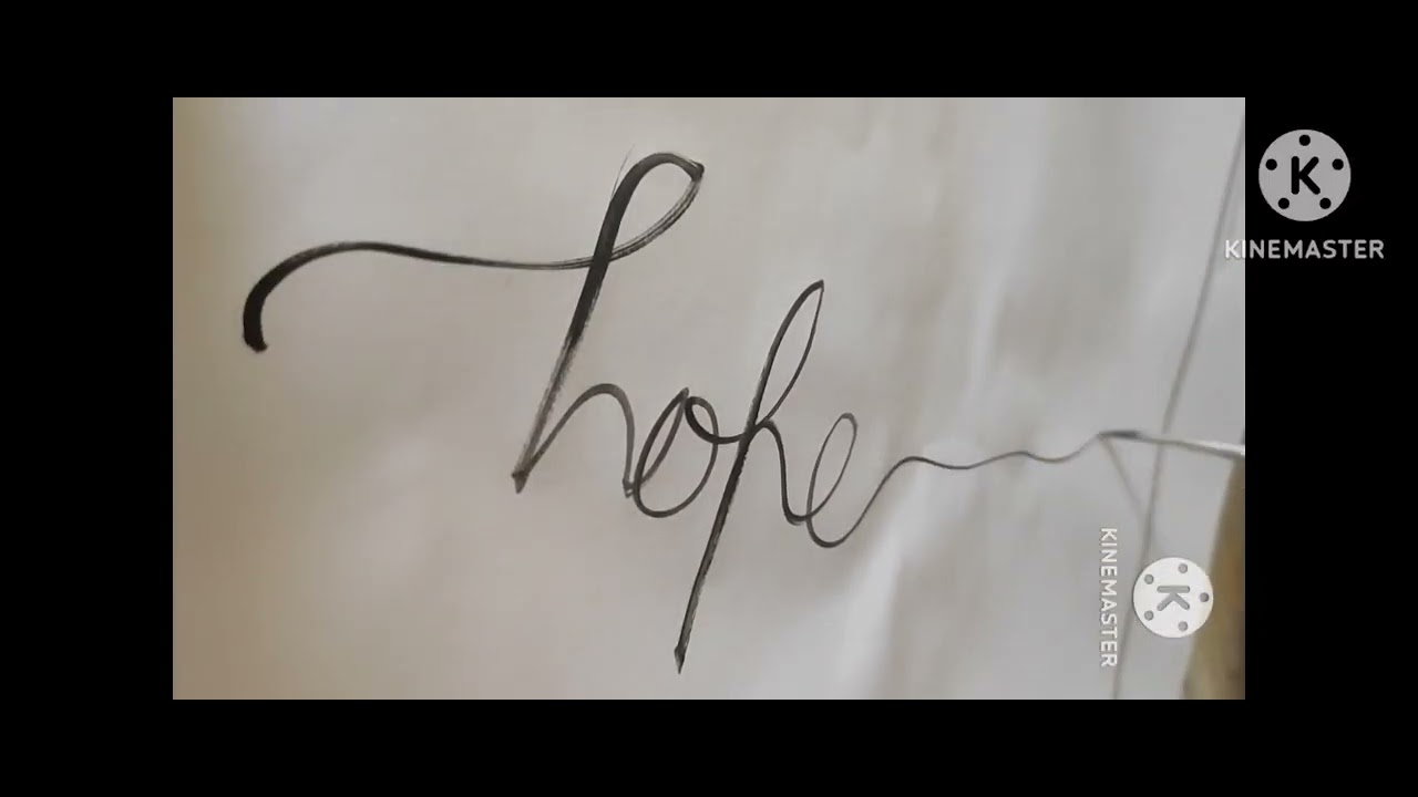 How to write Hope 🖤 free hand | Cursive handwriting | - YouTube