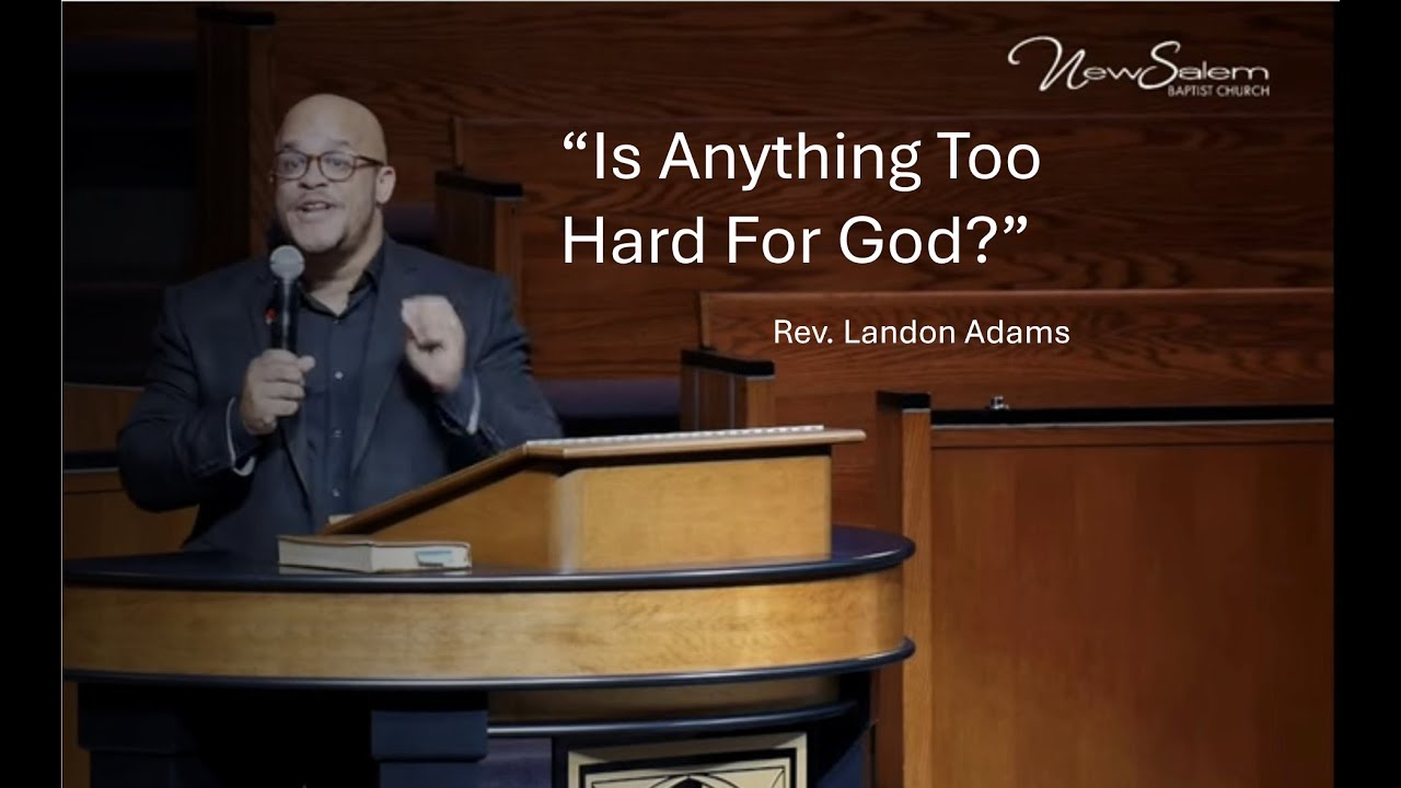 Is anything too hard for God? | Hard for God | God is Able | Rev ...