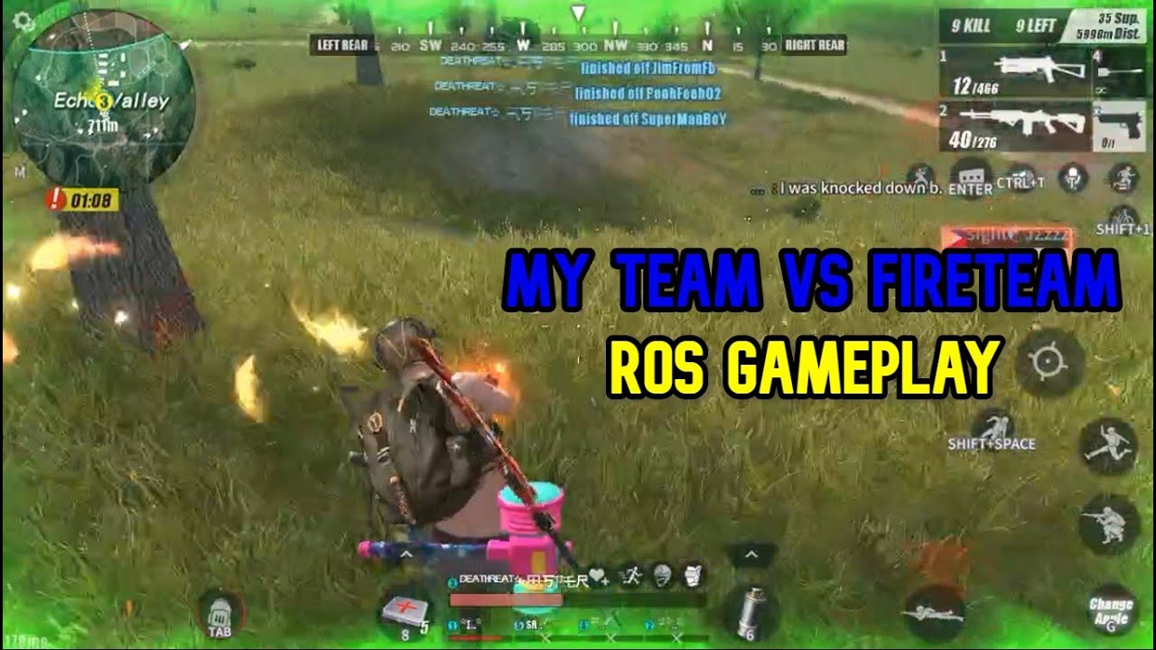 MY TEAM VS FIRETEAM / ( ROS GAMEPLAY ) (Rules Of Survival Battle Royale ...