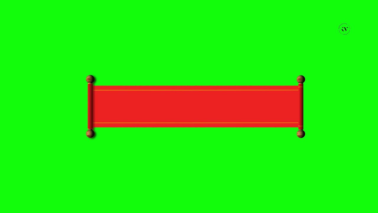 red scroll green screen - YouTube