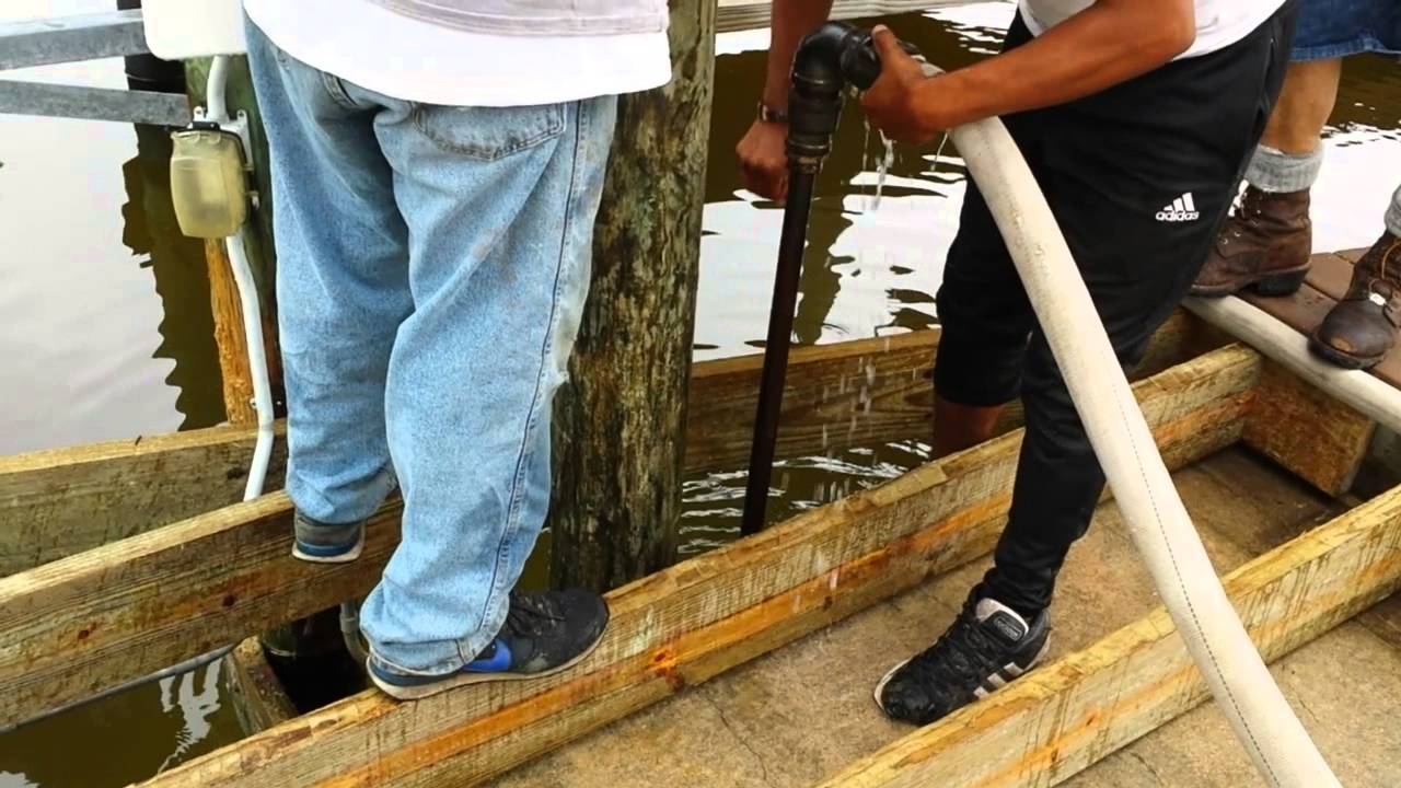 New Piling for dock - YouTube