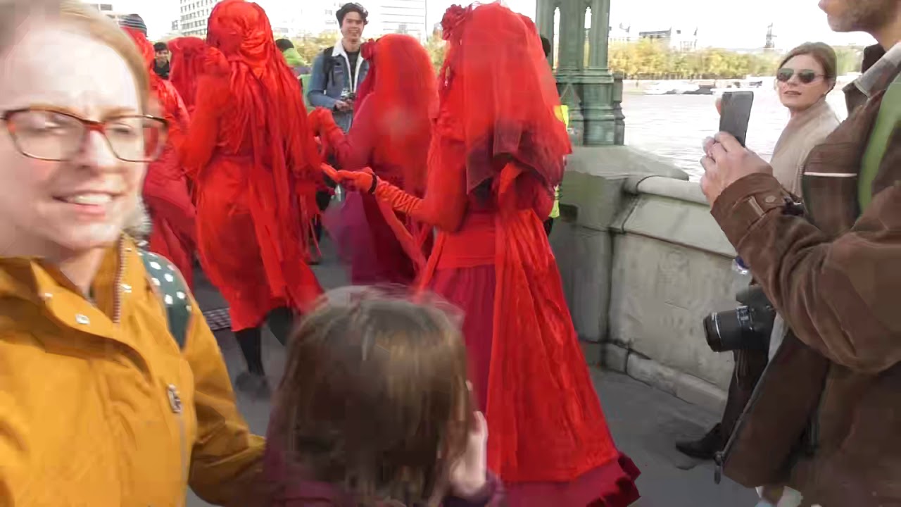 Scarlet People in London,UK, climate change in NZ - YouTube