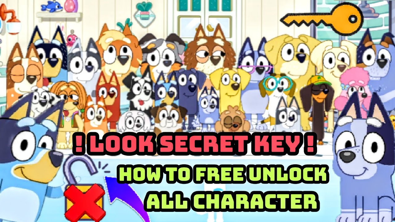 Bluey The Videogame Look Secret Key How To Free Unlock All Character ...