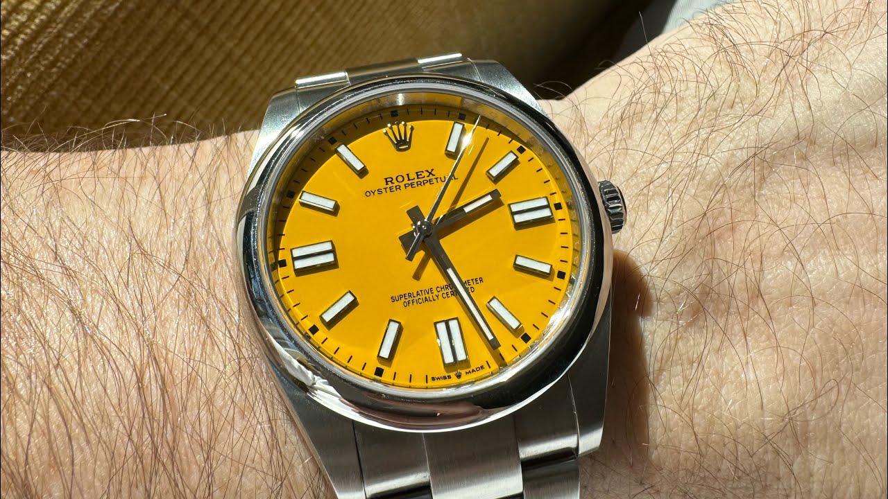 Rolex OP41 with a yellow dial, better than Tiffany Blue? - YouTube