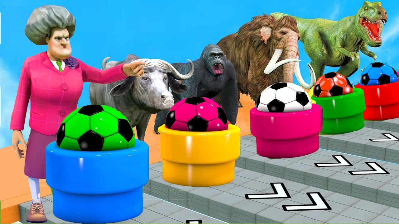 Mammoth Elephant Cow Scary Teacher 3D Gorilla Animal Crossing Fountain ...