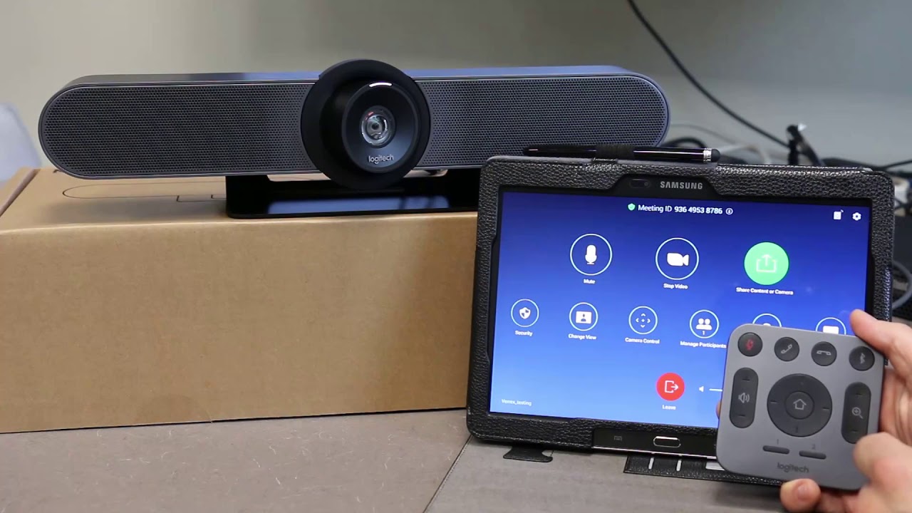 Logitech Meetup Mute Sync and Control - YouTube