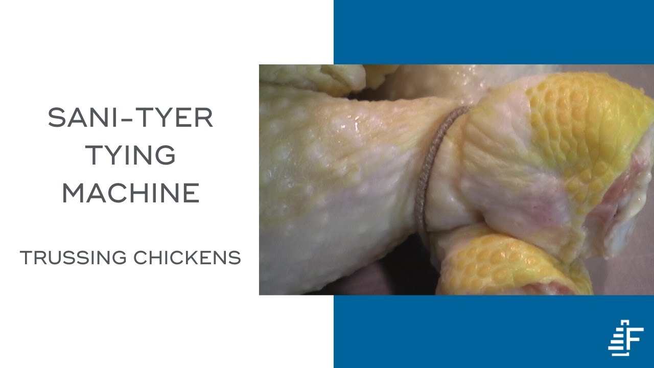 Chicken Trussing Sani-Tyer 2000 Tying Machine - YouTube