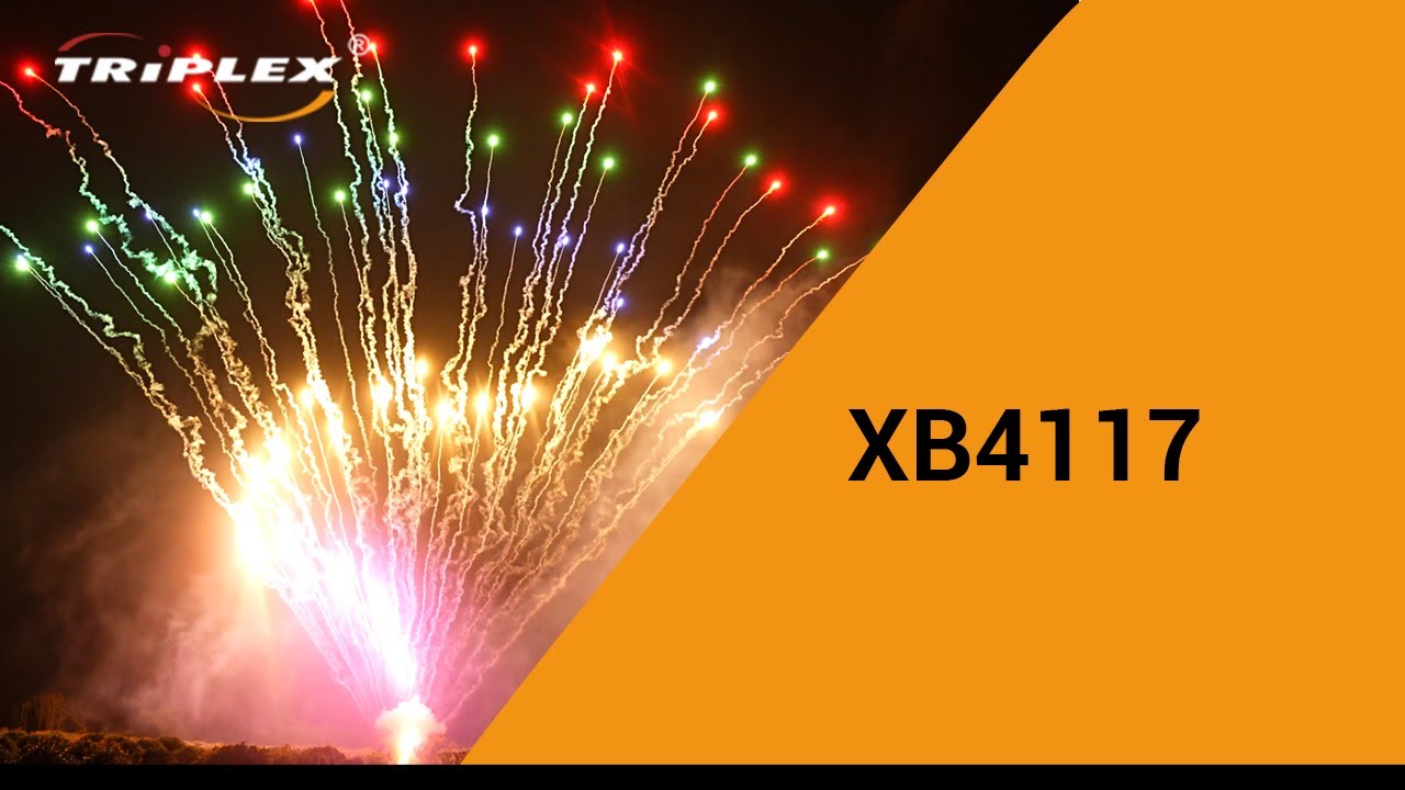FAJERWERKI XB4117 180S 0.8″ BATERIA F4 TRIPLEX FIREWORKS - YouTube