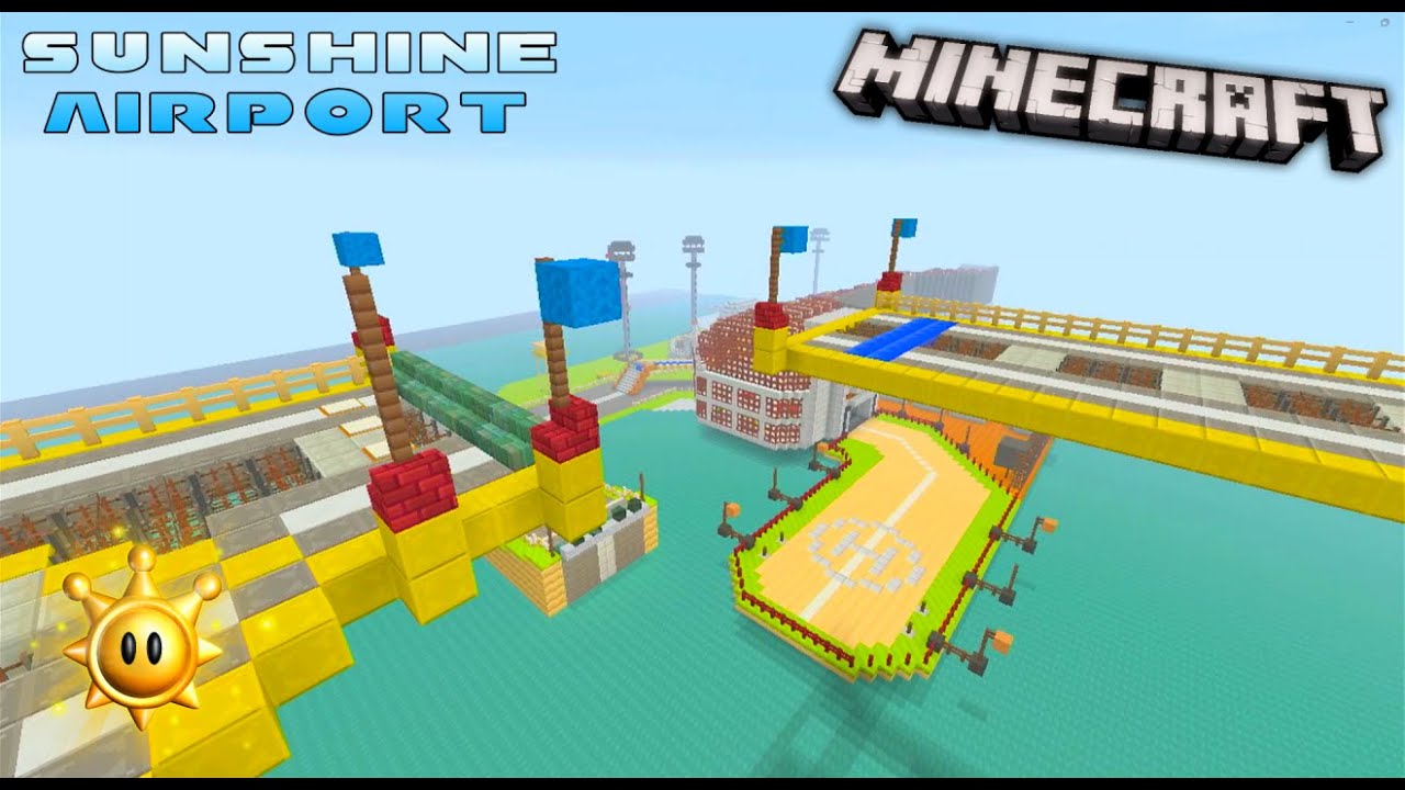 I RECREATED MK8 SUNSHINE AIRPORT in MINECRAFT - YouTube