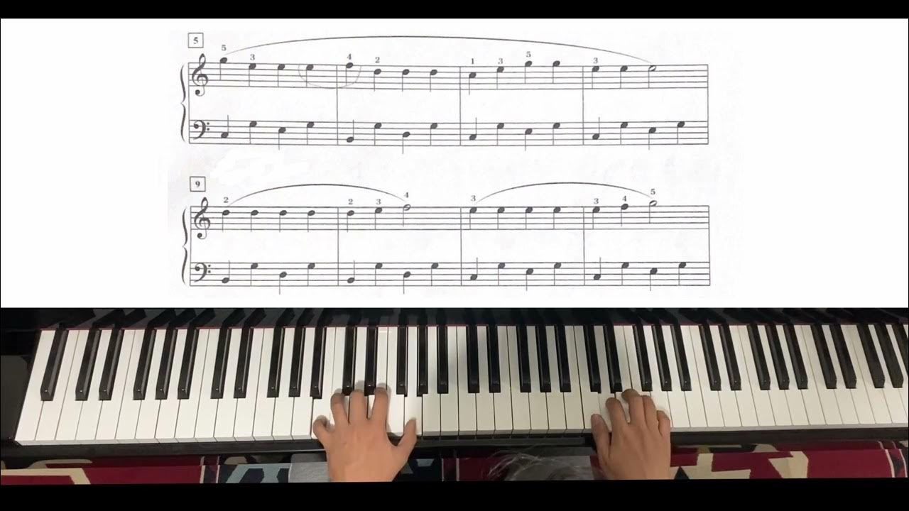 Suzuki piano 1 - Remando Suavemente con acompañamiento - YouTube