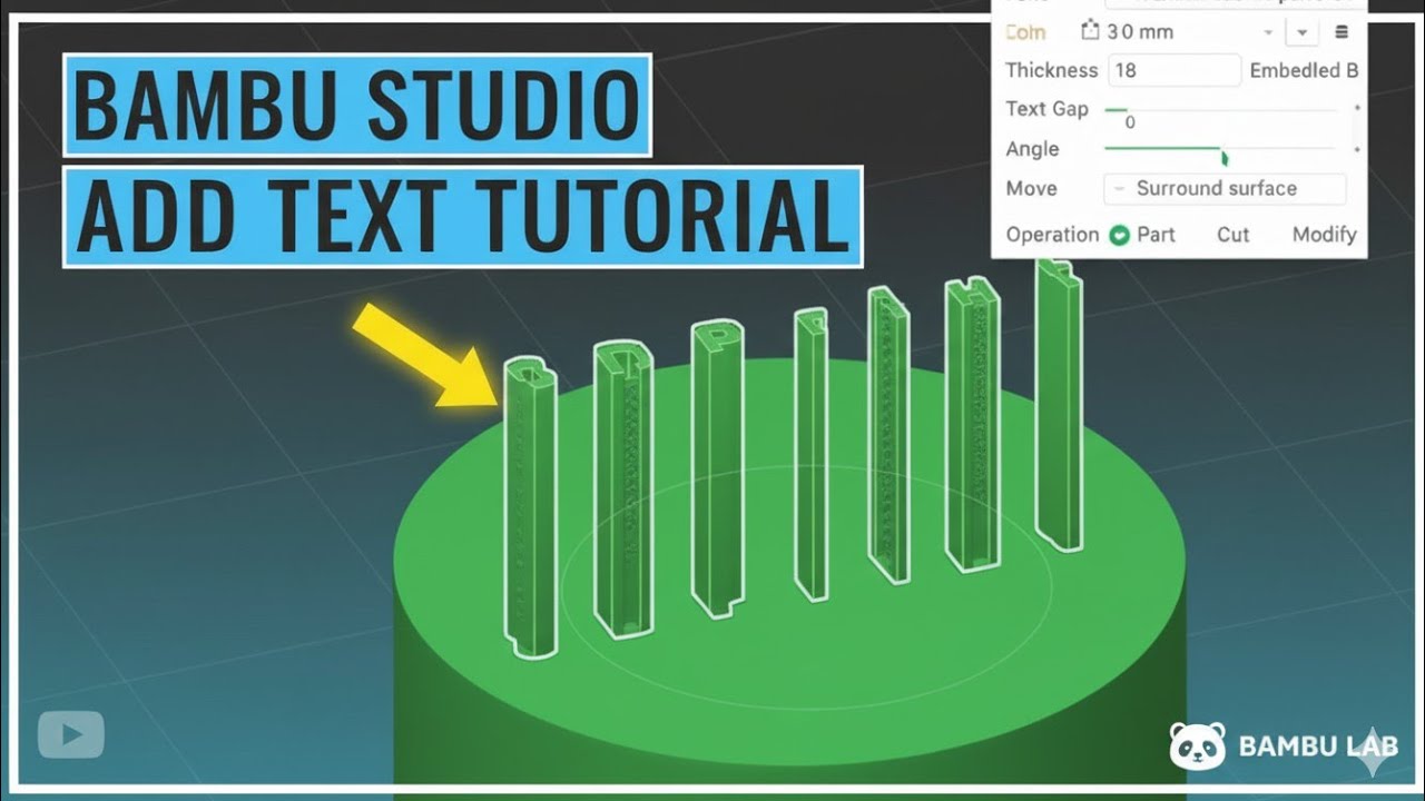 Personalize Your 3D Prints: Add TEXT in Bambu Studio #3dprinting ...