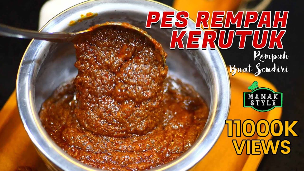 Pes Rempah Kerutuk | Rempah Buat Sendiri | Kerutuk Paste | Cara membuat ...