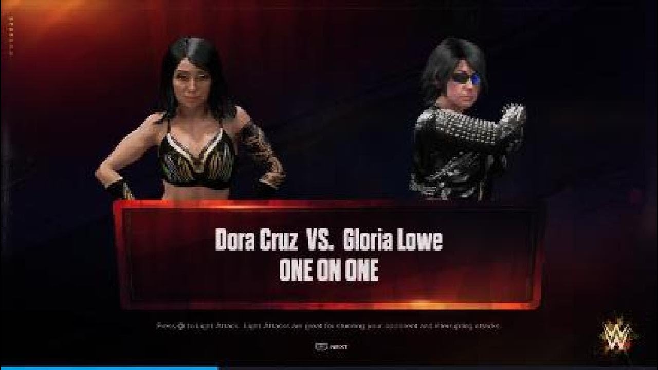 WWE 2K24 One on One - Dora Cruz vs Gloria Lowe - YouTube
