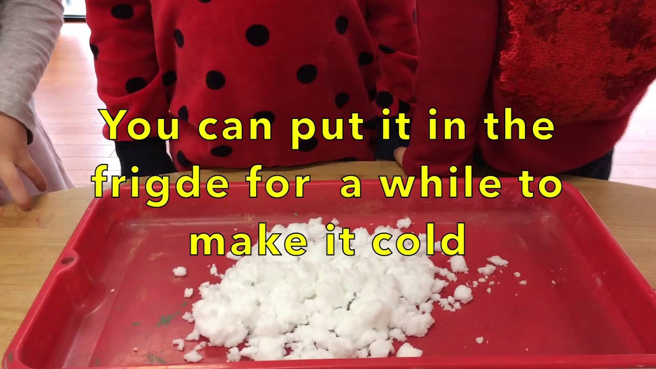 Winter indoor play snow activity - YouTube