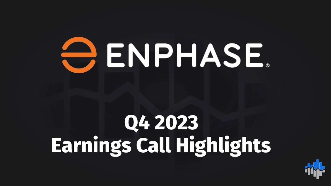 ENPH Earnings Call in 8 Minutes: Enphase Earnings Call Highlights - YouTube