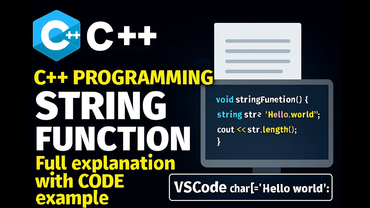 string function in c++ programming #cpp #coding - YouTube