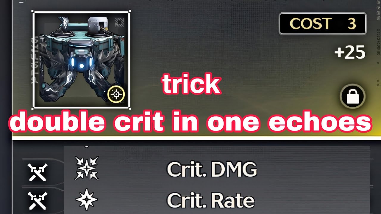 Trick Echo Build Double Crit | main stat ATK % | Wuthering Waves - YouTube