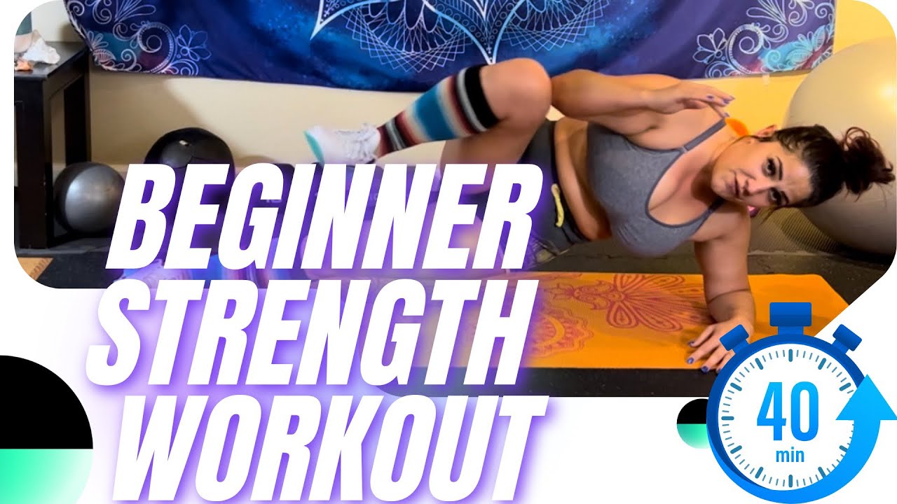 40 MINUTE STRENGTH WORKOUT-Beginner- No weights ⭐️2023⭐️ - YouTube