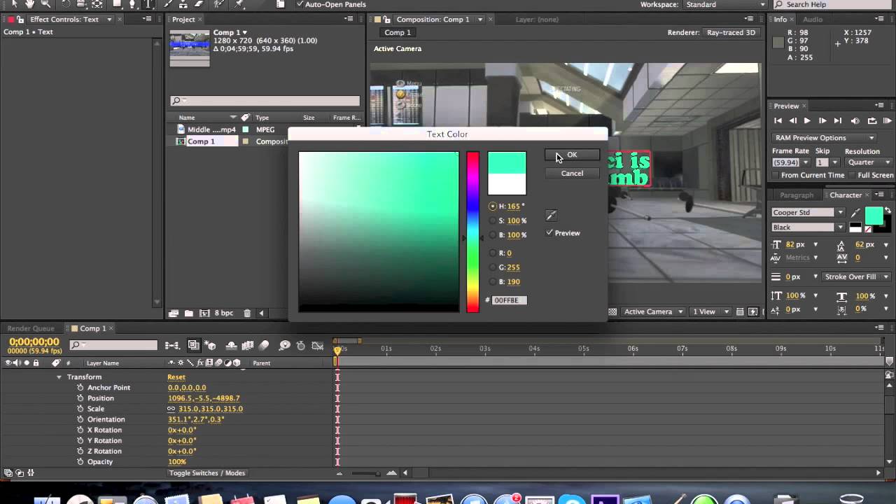 Tutorial | Real Reflective 3D Text in AE - YouTube