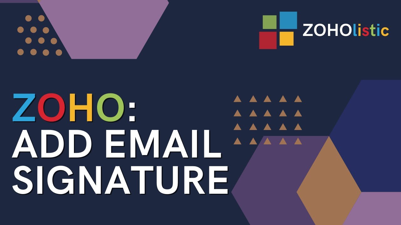 How to Add Signatures in Zoho CRM | BRAND YOUR EMAILS - YouTube