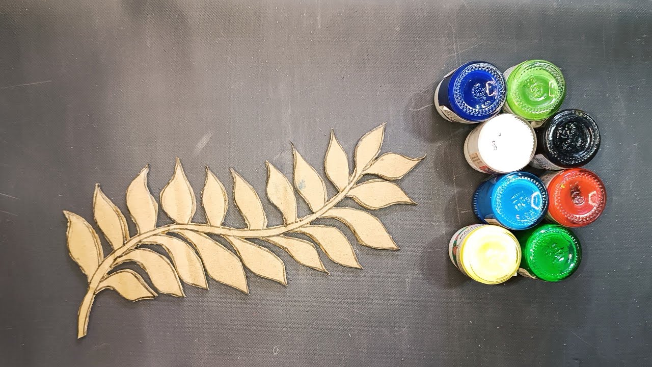 Cardboard Realistic Leaves // Cardboard crafts // Paper leaves // Home ...