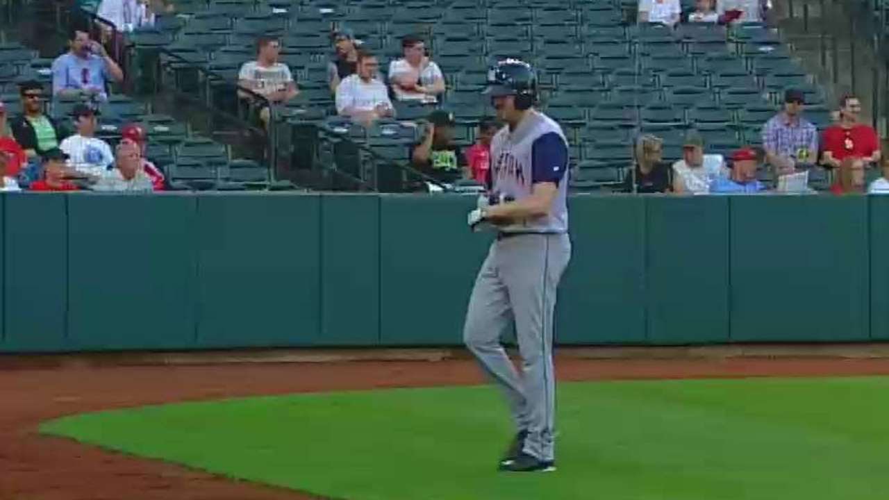 Pitcher Tyler Cravy homers for the Sky Sox - YouTube