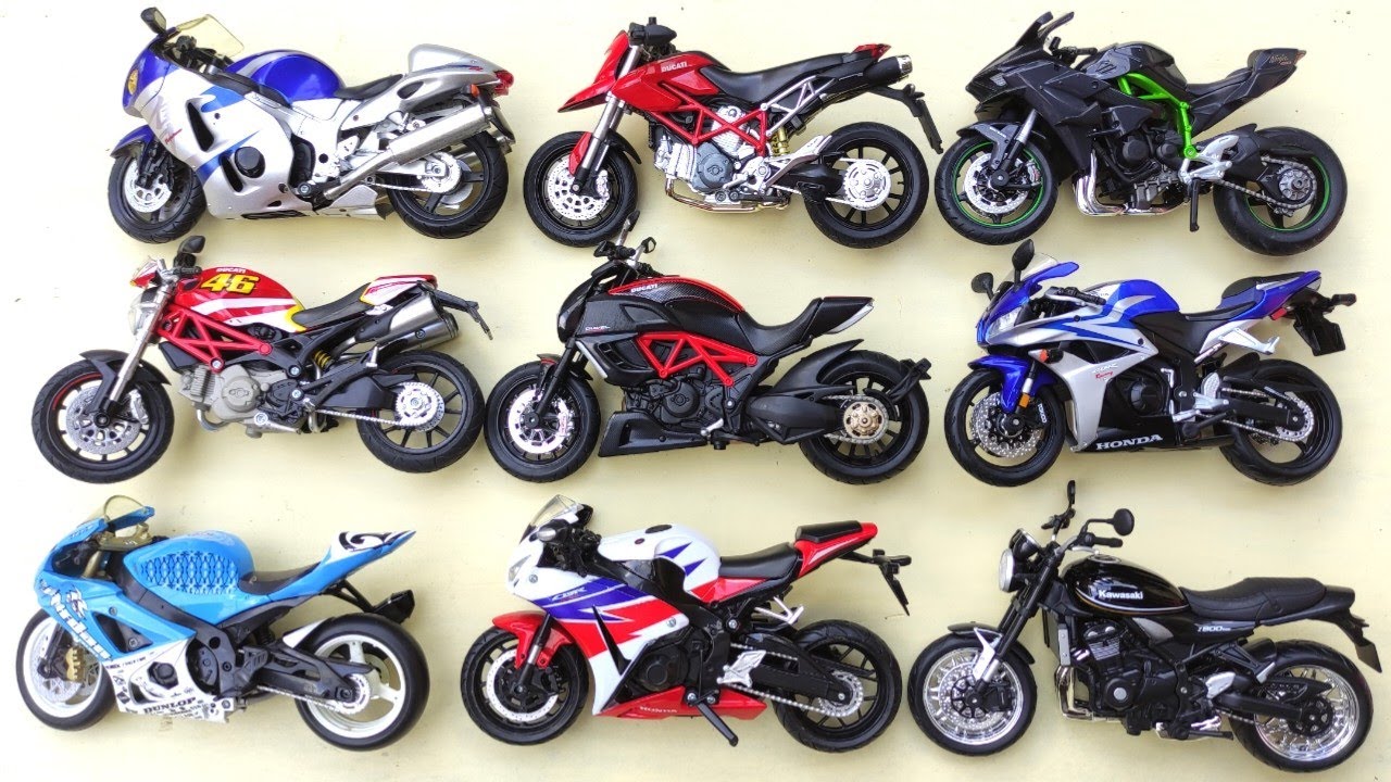 Various Diecast Scale Model Motorcycles 1/12 Scale - Maisto, Newray ...