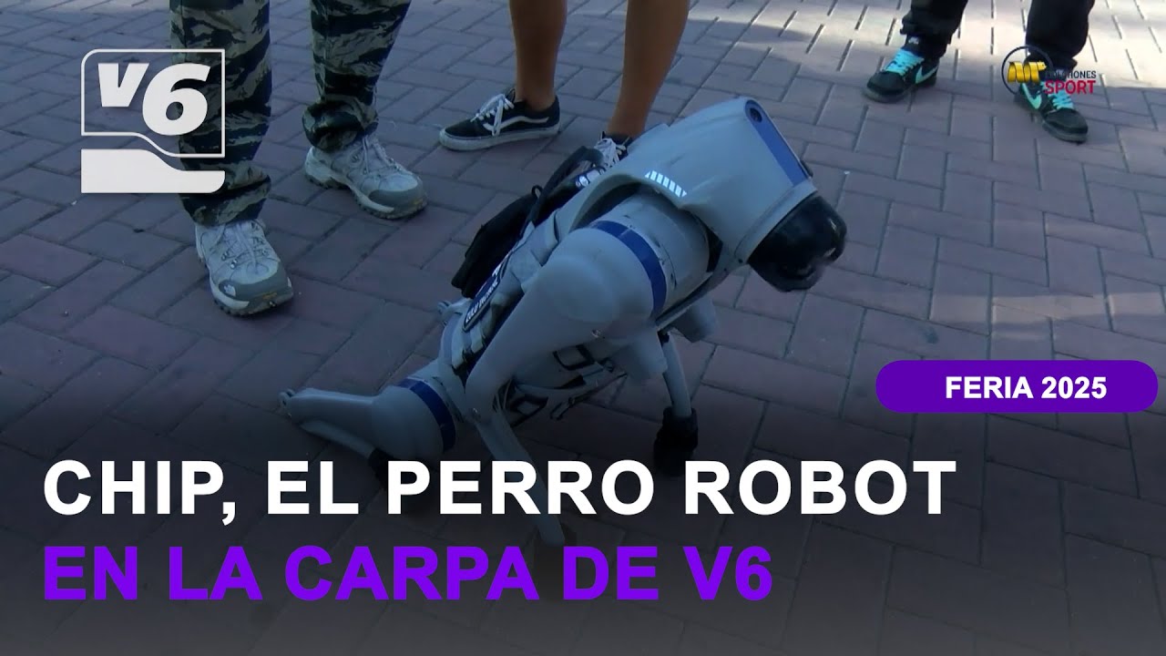 Nos visita chip, el perro robot más popular de Albacete - YouTube