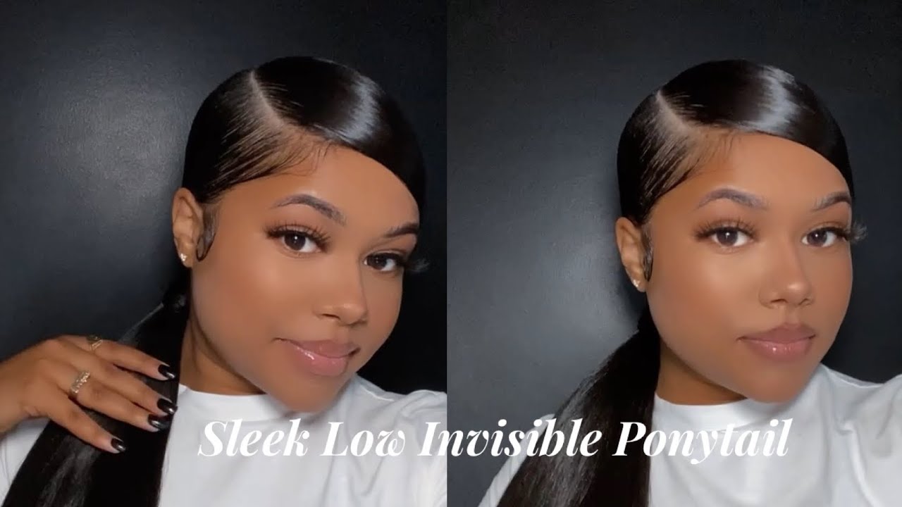 Sleek Low Invisible Ponytail | Side Swoop | Candace Jenet - YouTube