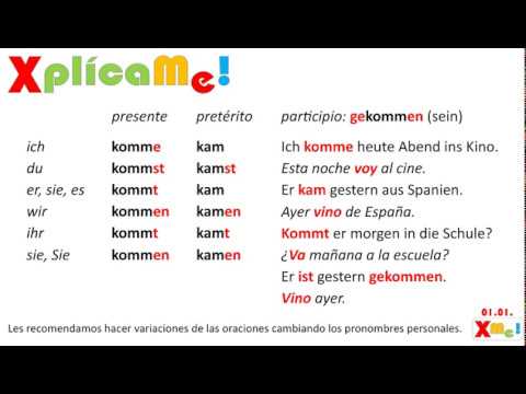 El verbo del primero de enero del 2013 "kommen". Xplícame - Alemán para ...